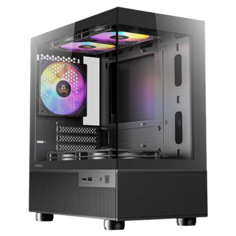 CHASIS ANTEC CX200M ELITE - VIDRIO TEMPLADO - NEGRO - 5 FANS RGB ...